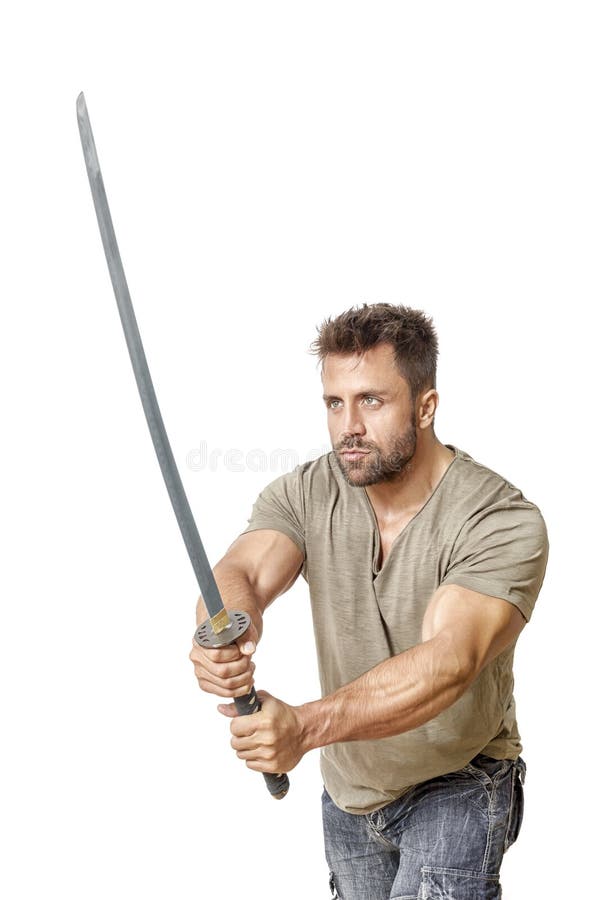 Man with sword stock photo. Image of sword, ancient, person - 57577094