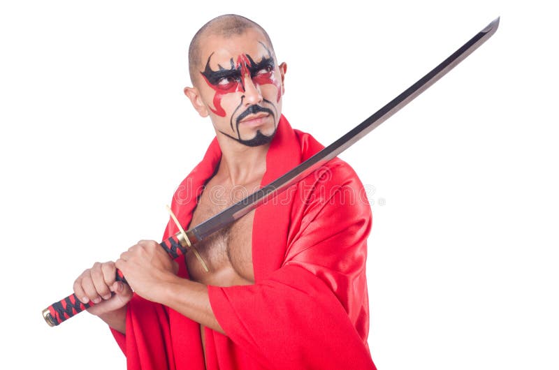 Man with sword stock image. Image of japanese, culture - 32923653