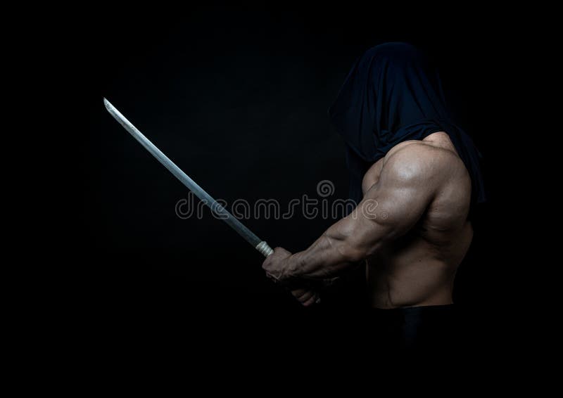 Man with a sword stock photo. Image of healthy, macho - 152299192