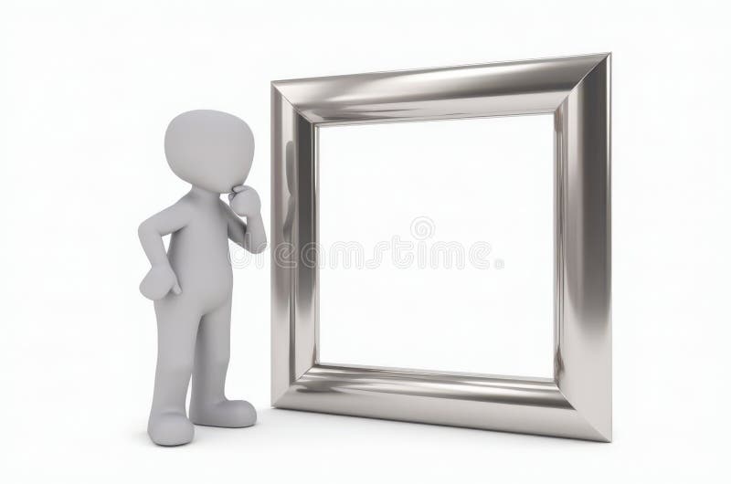 A Man Symbolizes Thoughts, Reflection, Throwing a Cloud of Thoughts ...