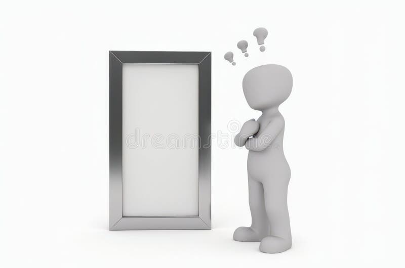 A Man Symbolizes Thoughts, Reflection, Throwing a Cloud of Thoughts ...