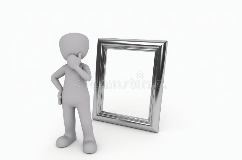 A Man Symbolizes Thoughts, Reflection, Throwing a Cloud of Thoughts ...