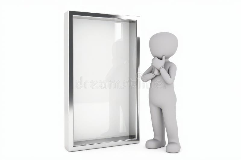 A Man Symbolizes Thoughts, Reflection, Throwing a Cloud of Thoughts ...