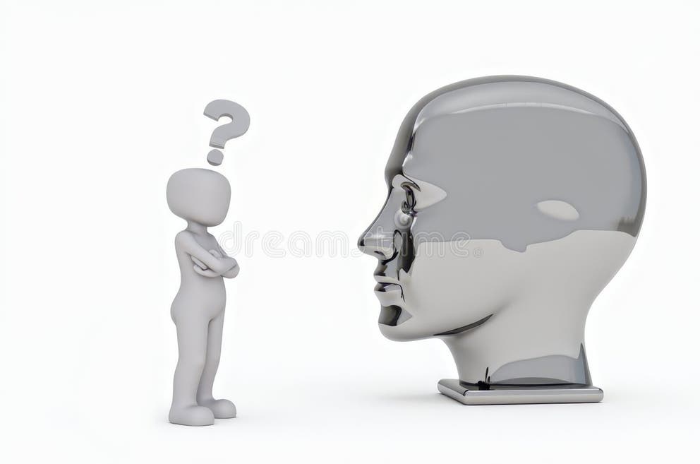 A Man Symbolizes Thoughts, Reflection, Throwing a Cloud of Thoughts ...