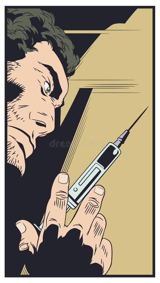 Man with Syringe. Stock Illustration Stock Vector - Illustration of ...