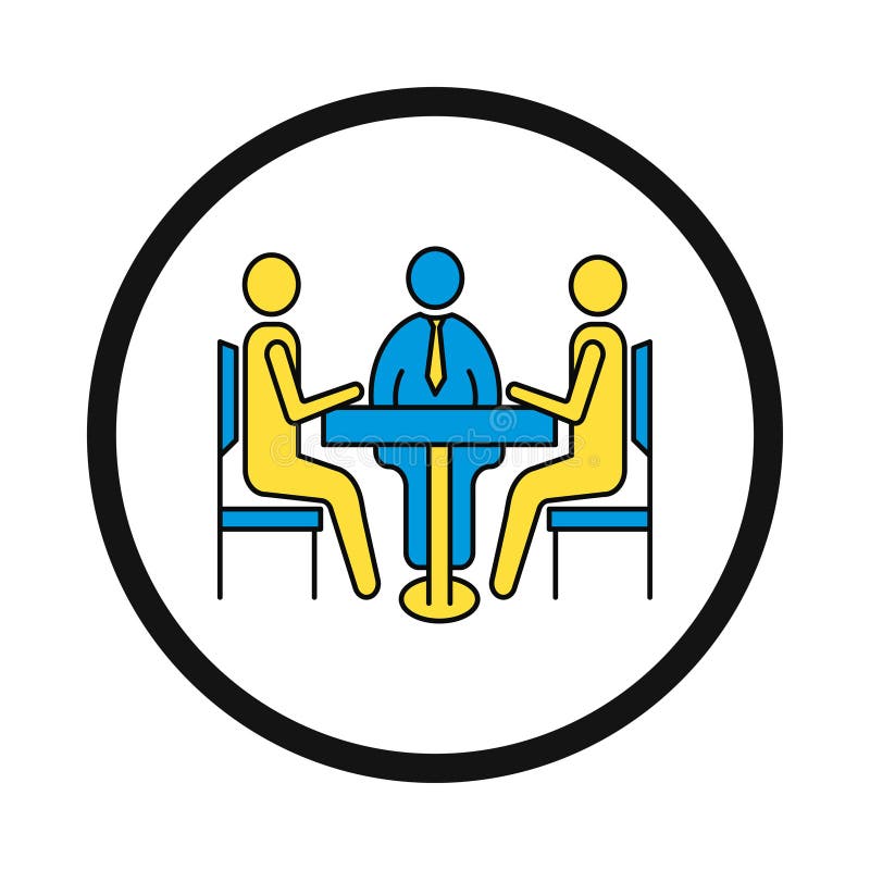 Man, Table, Meeting, Business Meeting Icon Stock Vector - Illustration ...
