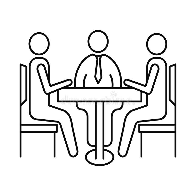 Man, Table, Meeting, Business Meeting Icon Stock Vector - Illustration ...