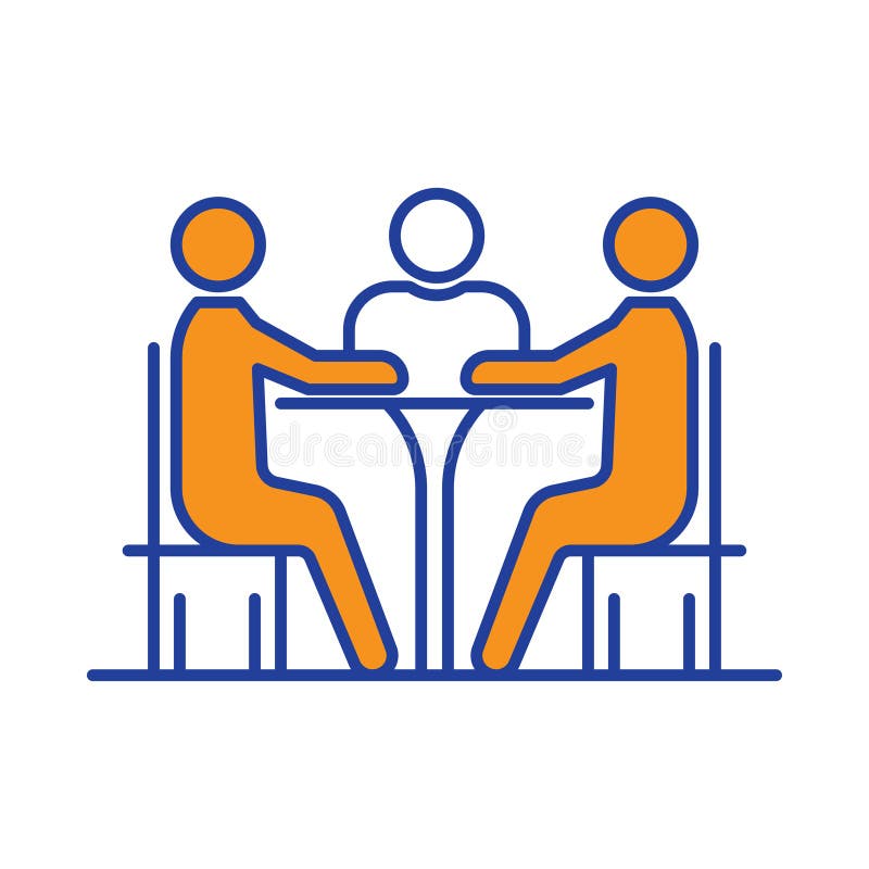 Man, Table, Meeting, Business Round Table Meeting Icon Stock Vector ...