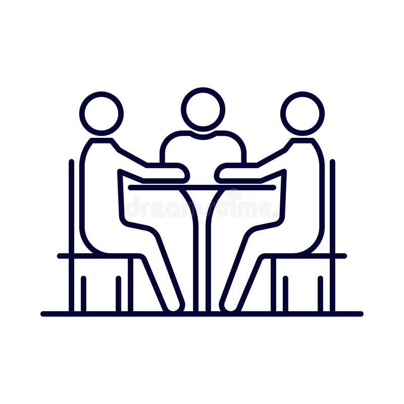 Man, Table, Meeting, Business Round Table Meeting Icon Stock Vector ...