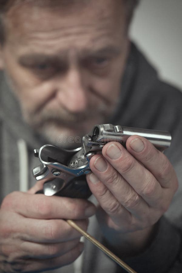 Checking, Cleaning and Loading of Small Derringer .38 Special Handgun ...
