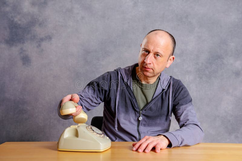 Man Take the Phone for a Phone Call Stock Image - Image of anger, phone ...