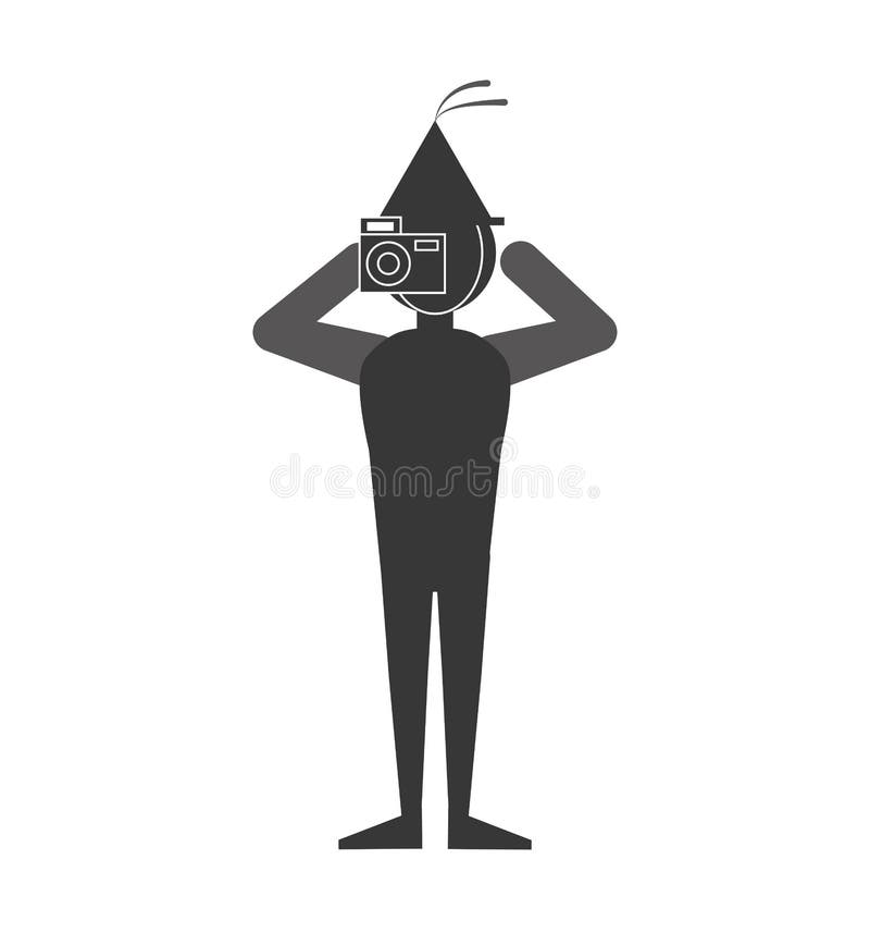 Man Take a Picture Icon Design Stock Illustration - Illustration of ...
