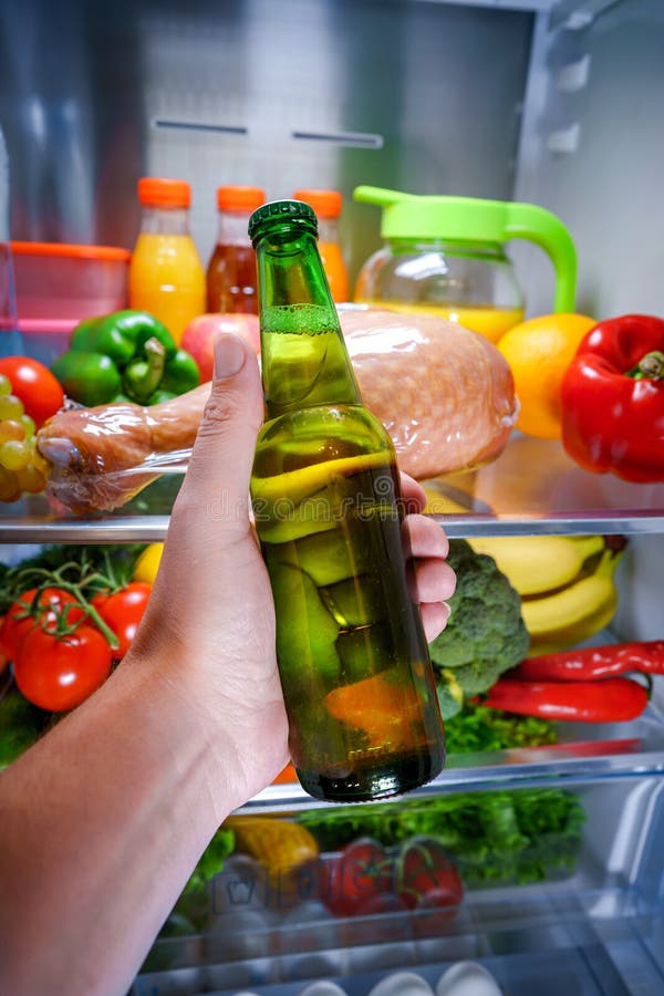Man Taking Beer from a Fridge Stock Photo - Image of house, cold: 330400822