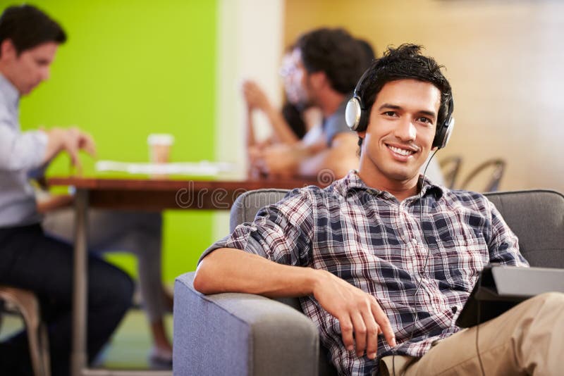 Man Taking a Break Working in Design Studio Stock Photo - Image of ...
