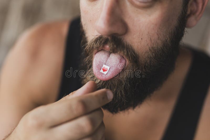 Man taking LSD stock image. Image of junkie, card, destruction - 137585169