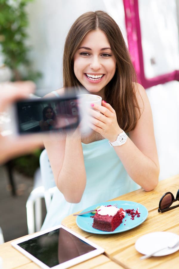 Man Taking Photo of His Girlfriend Stock Photo - Image of girlfriend ...