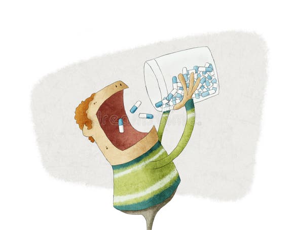 Taking Pills Cartoon Stock Illustrations – 346 Taking Pills Cartoon ...