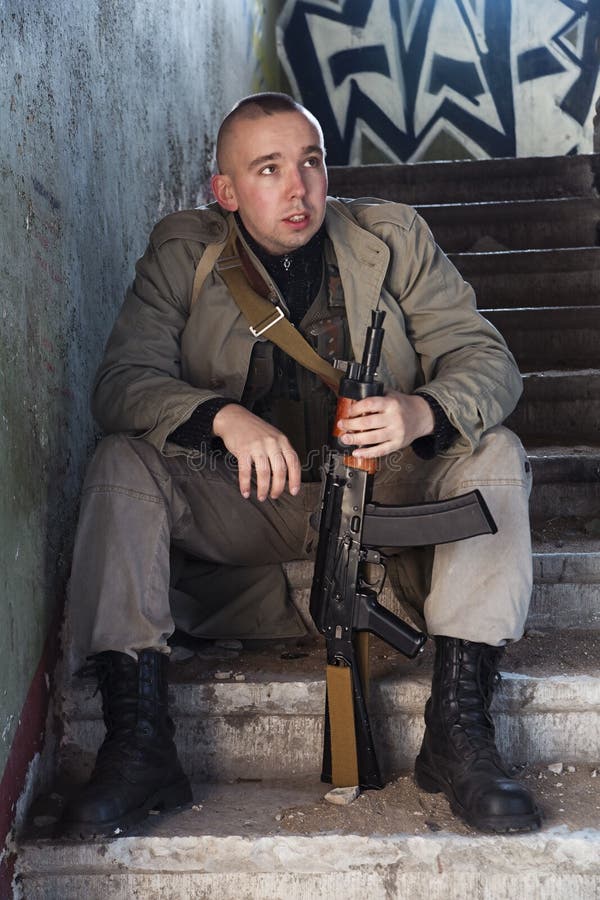 A Man Taking the Rest after the Dangerous and Active Day Stock Image ...