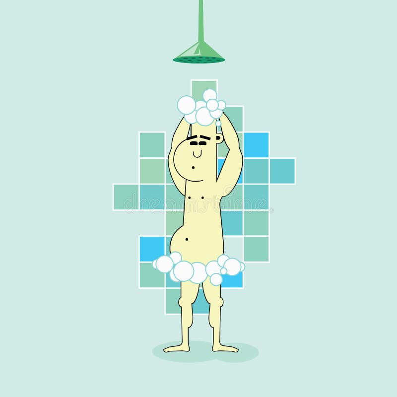 Man Taking Shower Stock Illustrations 485 Man Taking Shower Stock