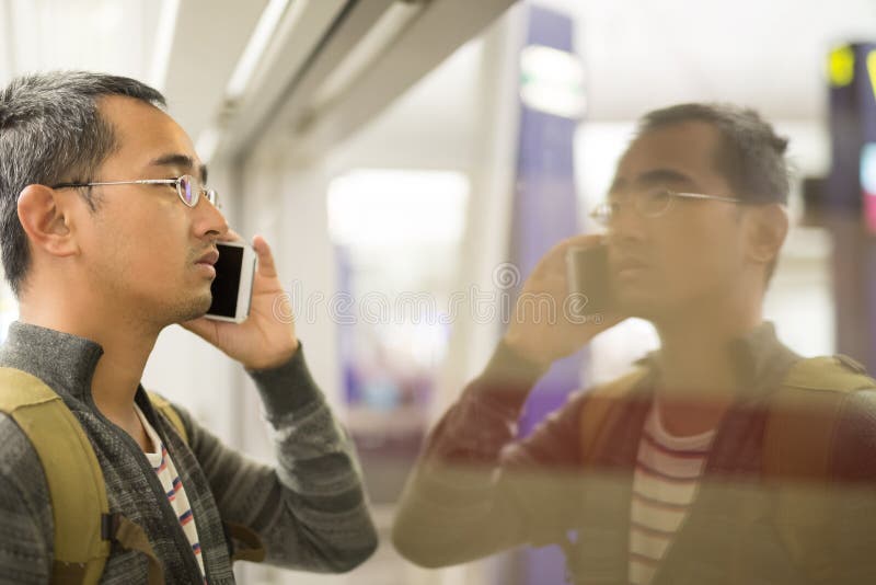 Man talk phone stock image. Image of kong, downtown, internet - 78236991