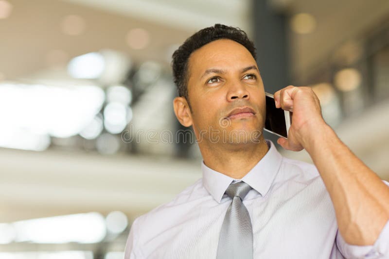 Man talking on cell phone stock photo. Image of formal - 52991800