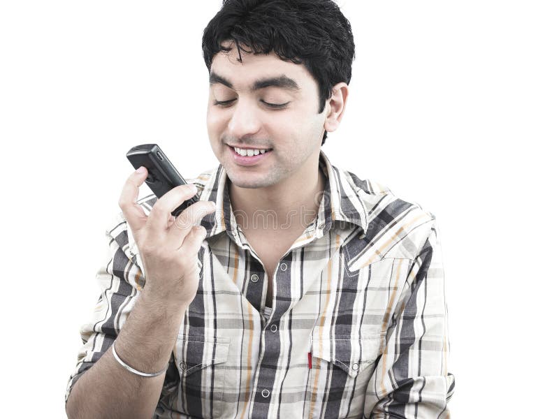 Man Talking on His Cell Phone Stock Photo - Image of handsome ... Man Talking on His Cell Phone Stock Photo - Image of handsome ...