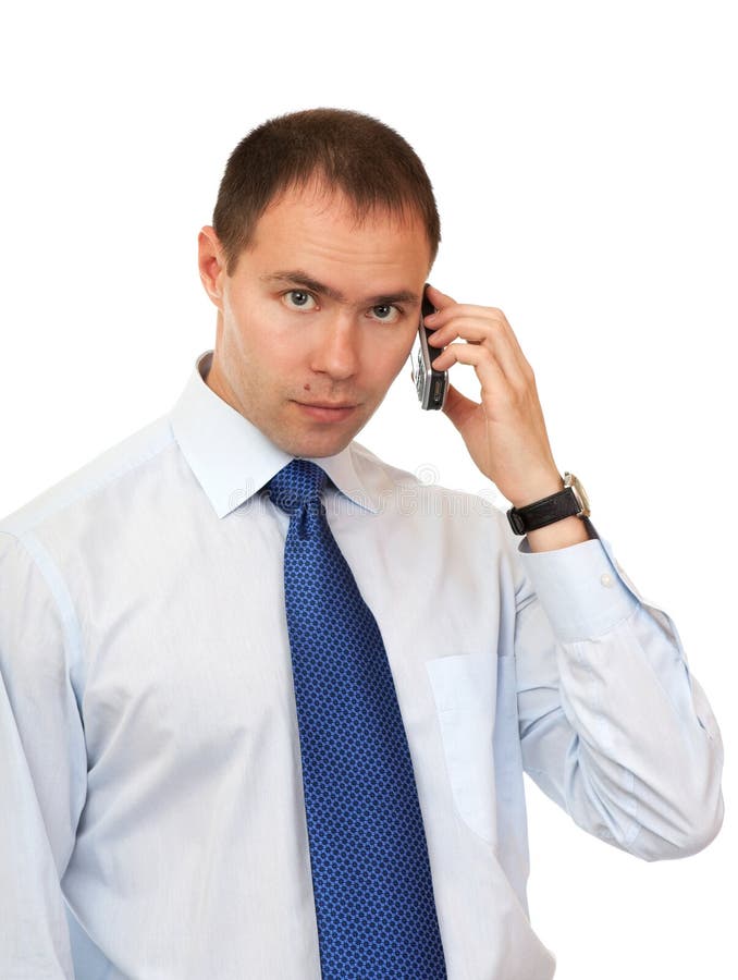 Man Talking on a Mobile Phone. Stock Photo - Image of look ...