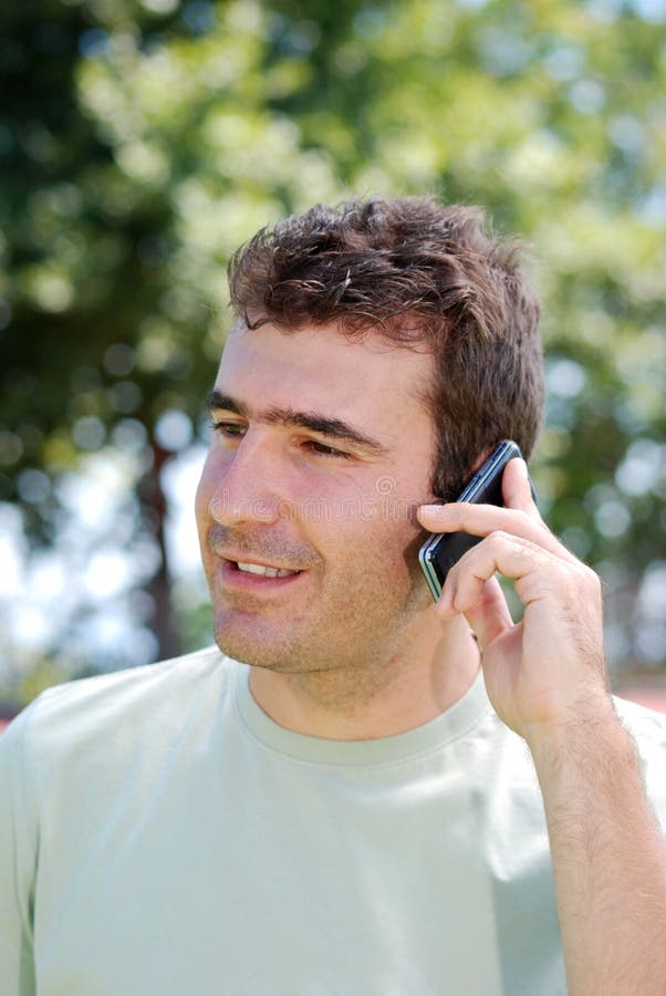 Man Talking on Mobile Phone Stock Photo - Image of male, elegance: 21105592