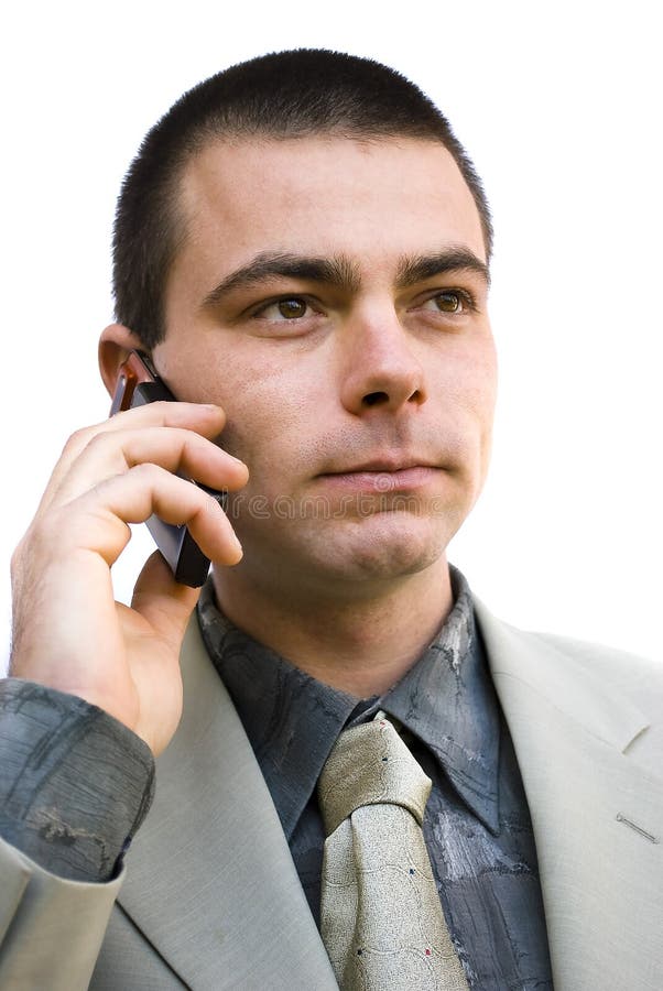 Man talking on phone stock image. Image of attractive - 17062457