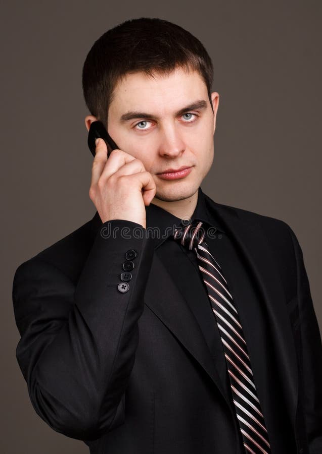 Man talking on phone stock photo. Image of businessman - 26685390
