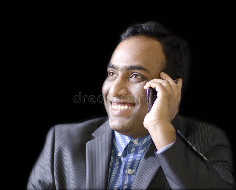A Handsome Man Talking on Phone Stock Image - Image of boss, mobile ...