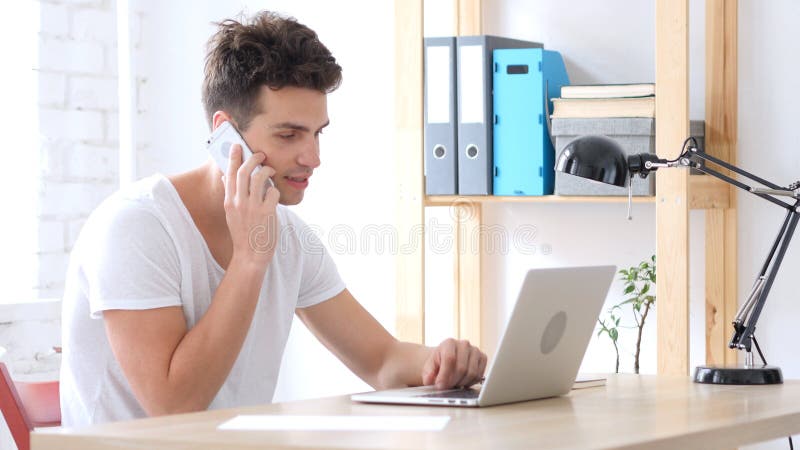 Man Talking on Phone, Communicating on Smartphone Stock Photo - Image ...