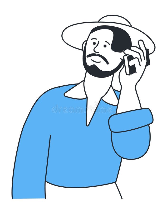 Calling Man Smiling Stock Illustrations – 362 Calling Man Smiling Stock ...