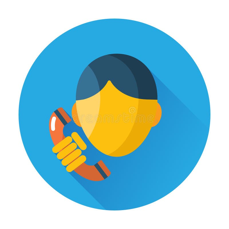 Man Talking on Retro Phone Icon Stock Vector - Illustration of call ...