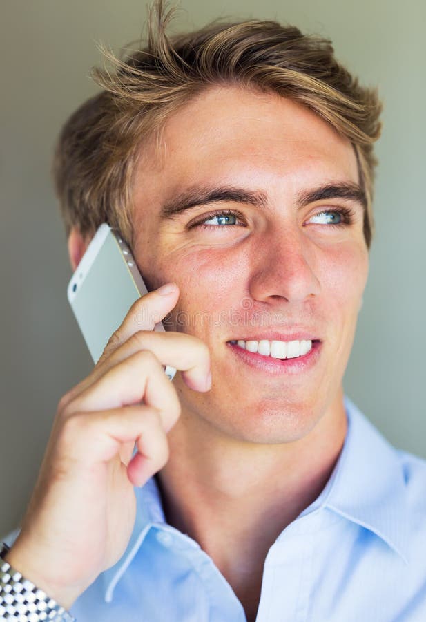 Man Talking on Smart Phone stock photo. Image of male - 34382730
