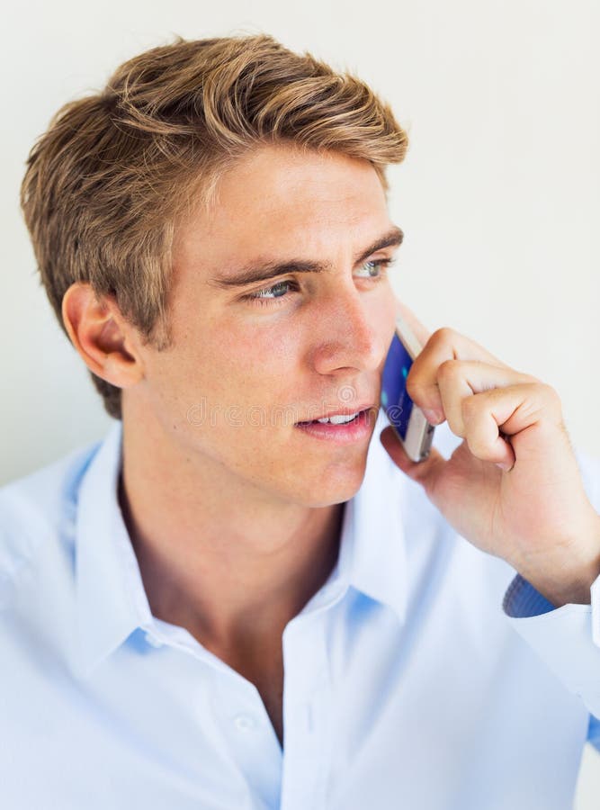 Man Talking on Smart Phone stock photo. Image of adult - 34382748