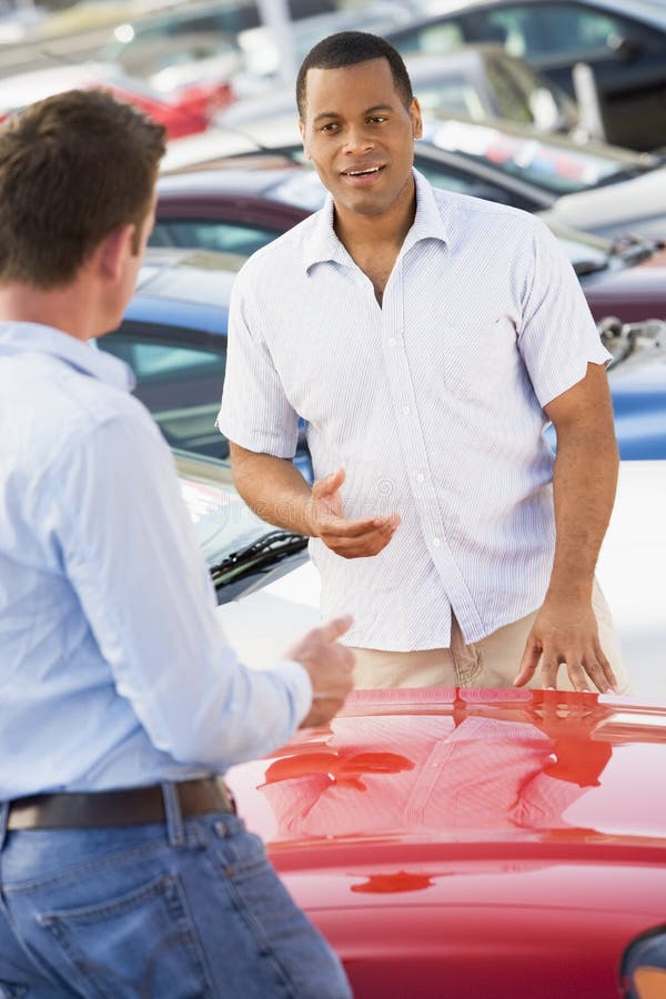 Man Talking To Car Salesman Stock Image - Image of caucasian, economy ...