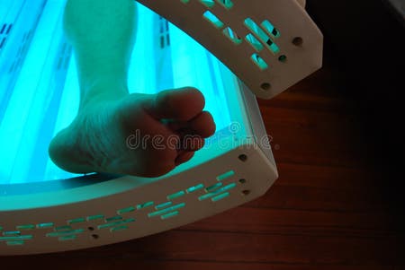 Man in a tanning bed stock image. Image of health, industry - 6777149