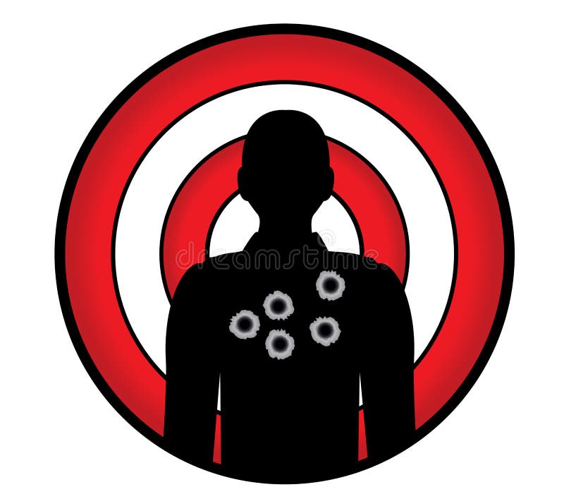Man-target stock illustration. Illustration of painting - 32591141