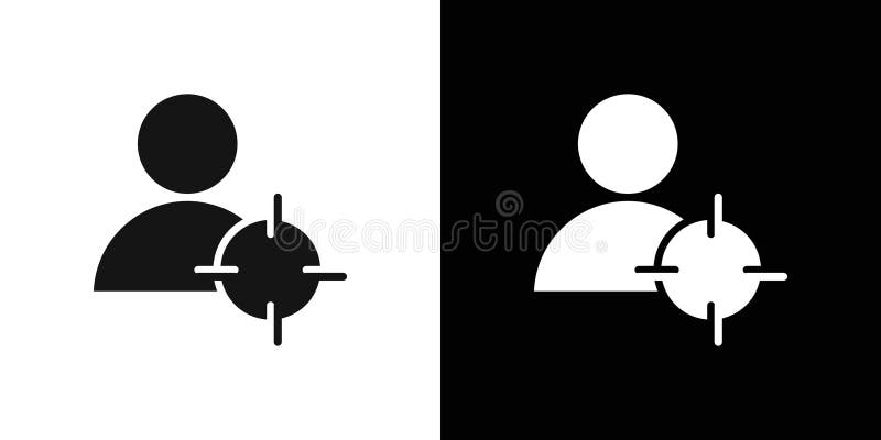 Man with Target Icon Logo Set Vector Stock Vector - Illustration of ...