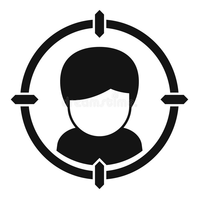 Man Target Icon Simple Vector. Audience Digital Stock Vector ...
