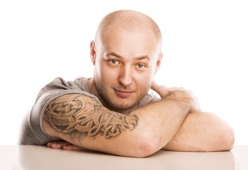 Man with tattoo stock image. Image of male, body, tattooed - 36967125