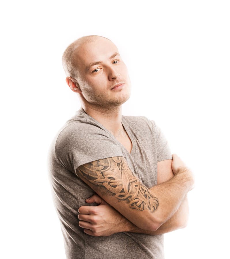 Man with tattoo stock image. Image of male, adult, portrait - 36967151