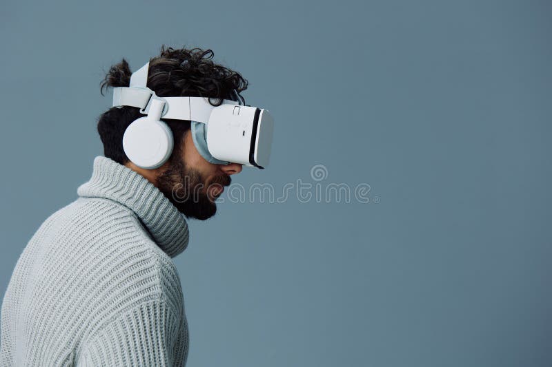 Reality Man Vr Tech Device Innovation Glasses Modern Digital Technology ...