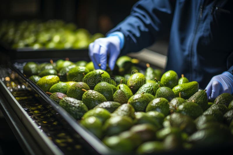 Man Technologist Working at Fruit Warehouse Checking Quality Control ...