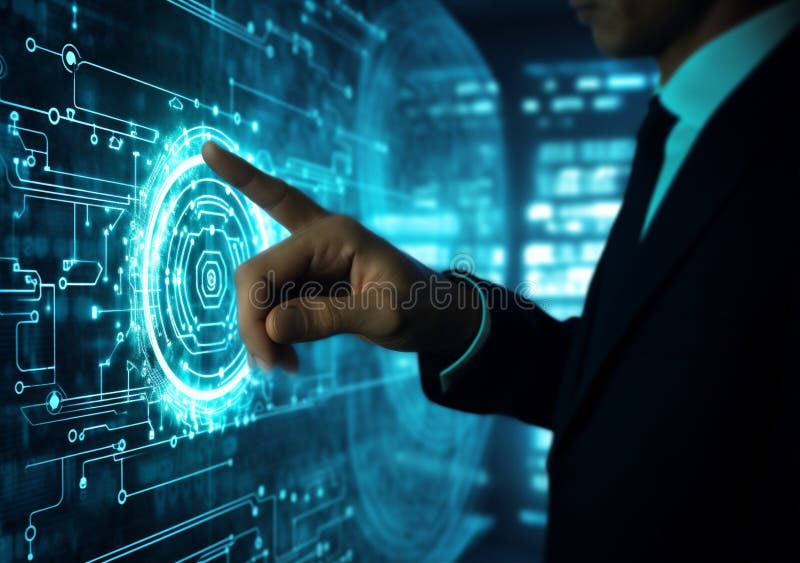Business Technology Digital Stock Illustration - Illustration of touch ...