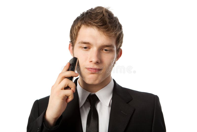 Man with a telephone stock image. Image of telephone - 39475193
