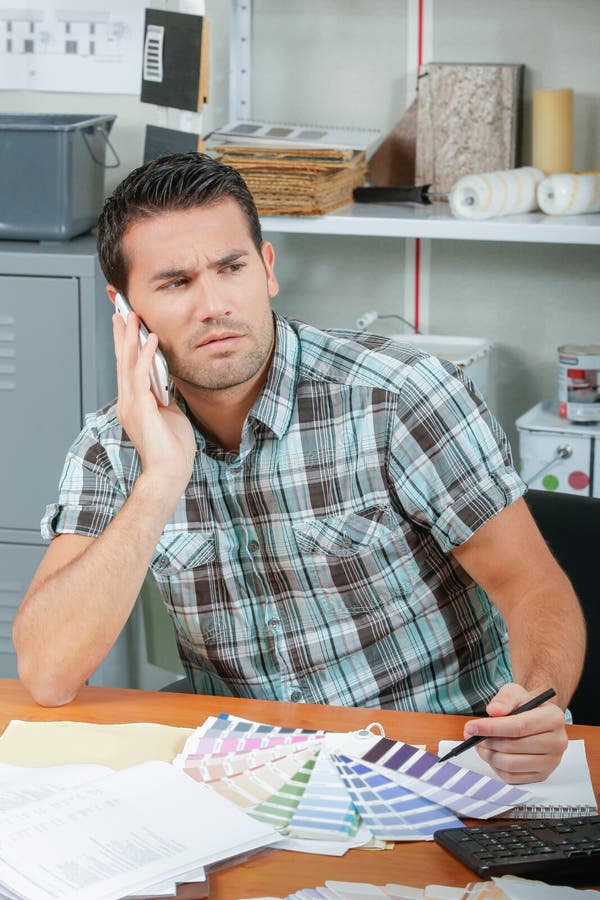 Puzzled Man Sitting at Laptop Stock Photo - Image of inside, looking ...