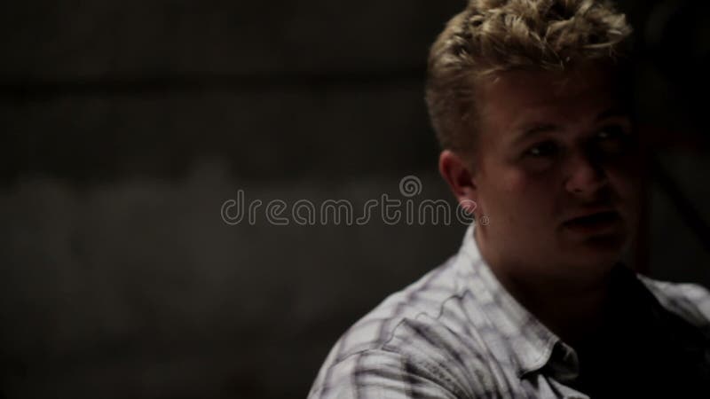 Man Tells Something Close-up Stock Video - Video of color, behavior ...