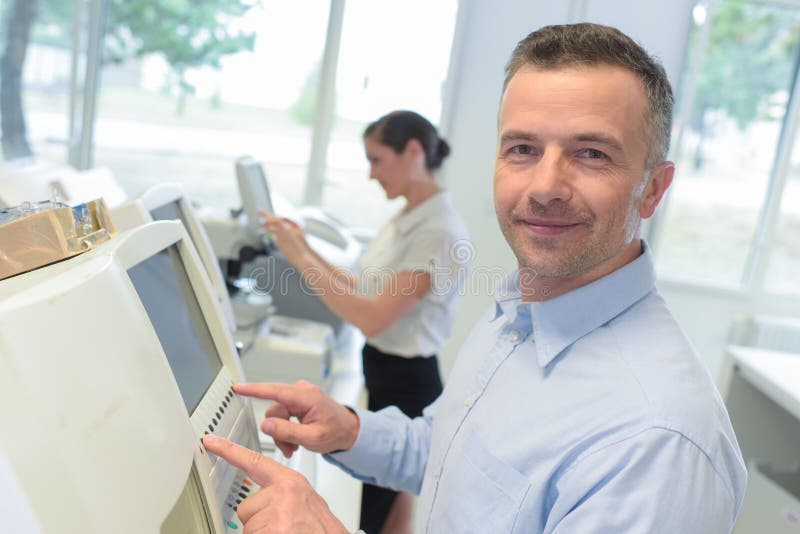 Man Testing Circuit Board in Lab Stock Image - Image of repairing ...